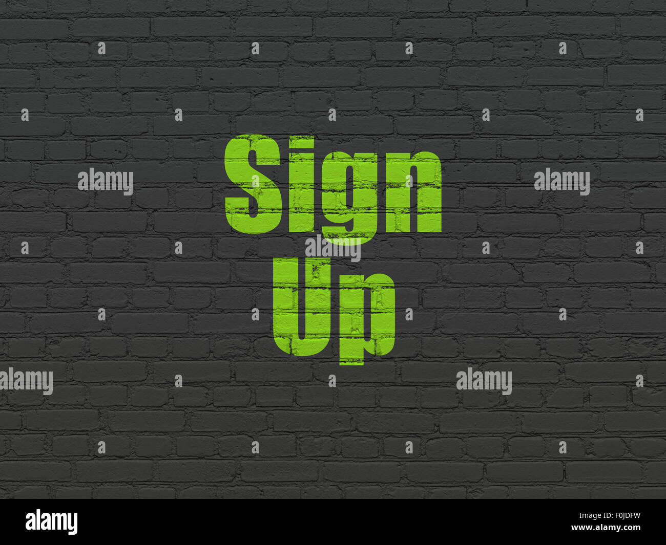 Web development concept: Sign Up on wall background Stock Photo - Alamy