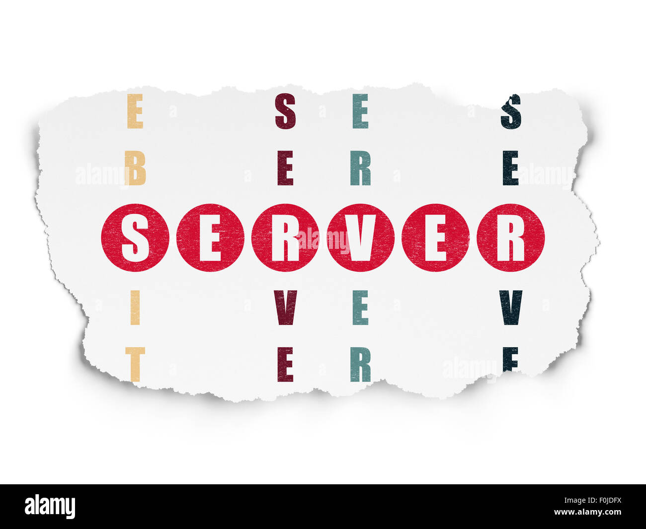 Web development concept: word Server in solving Crossword Puzzle Stock ...