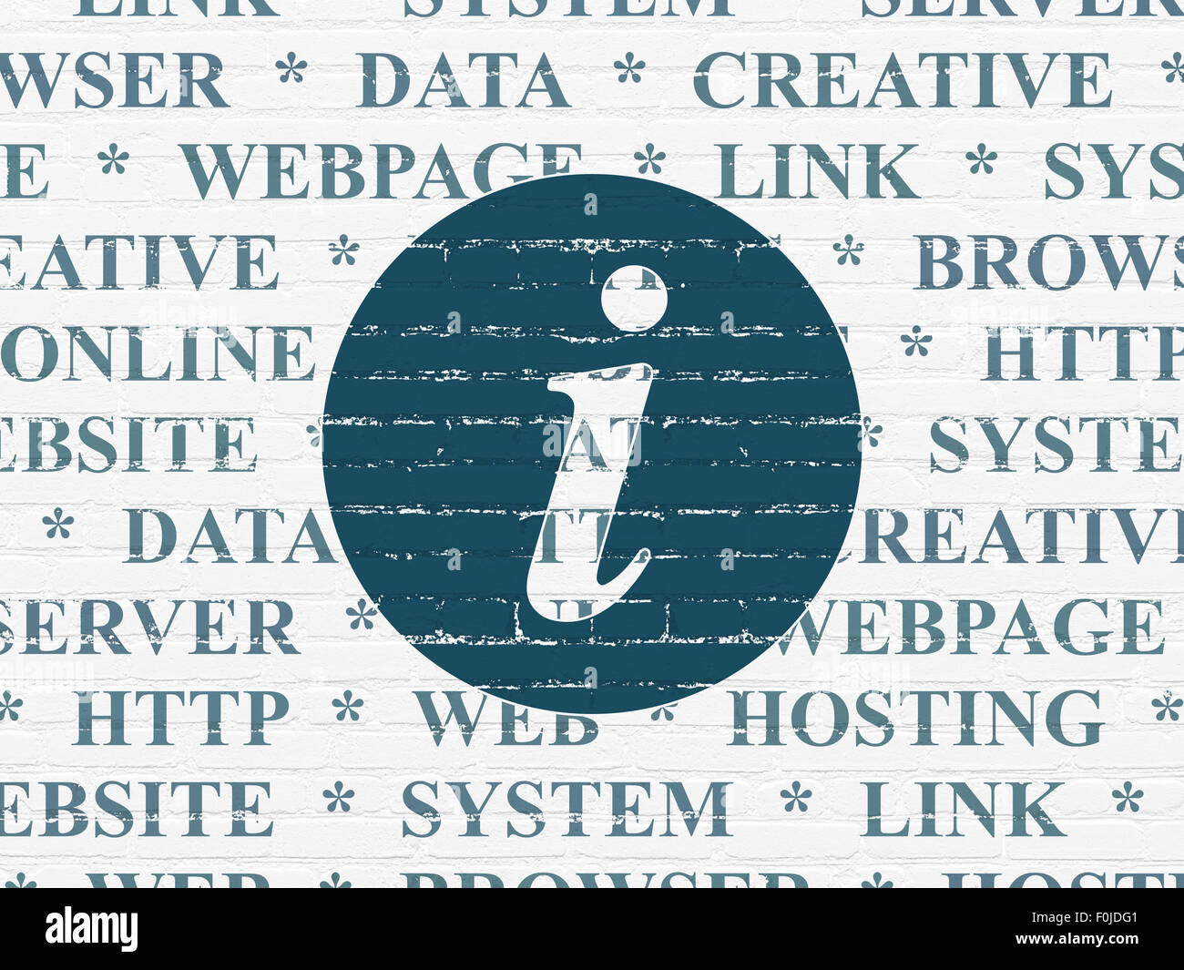 Web design concept: Information on wall background Stock Photo - Alamy