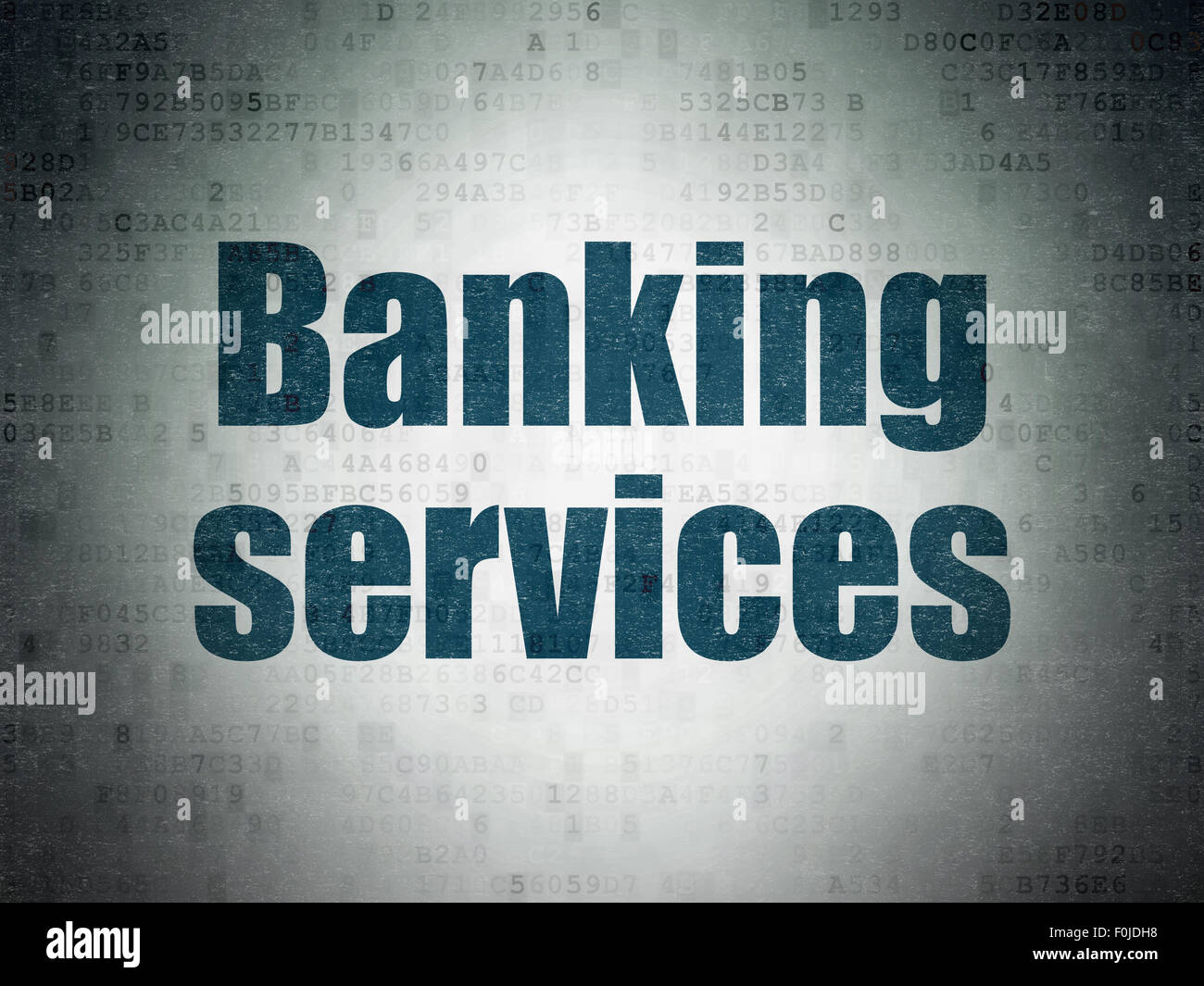 Currency concept: Painted blue word Banking Services on Digital Paper ...