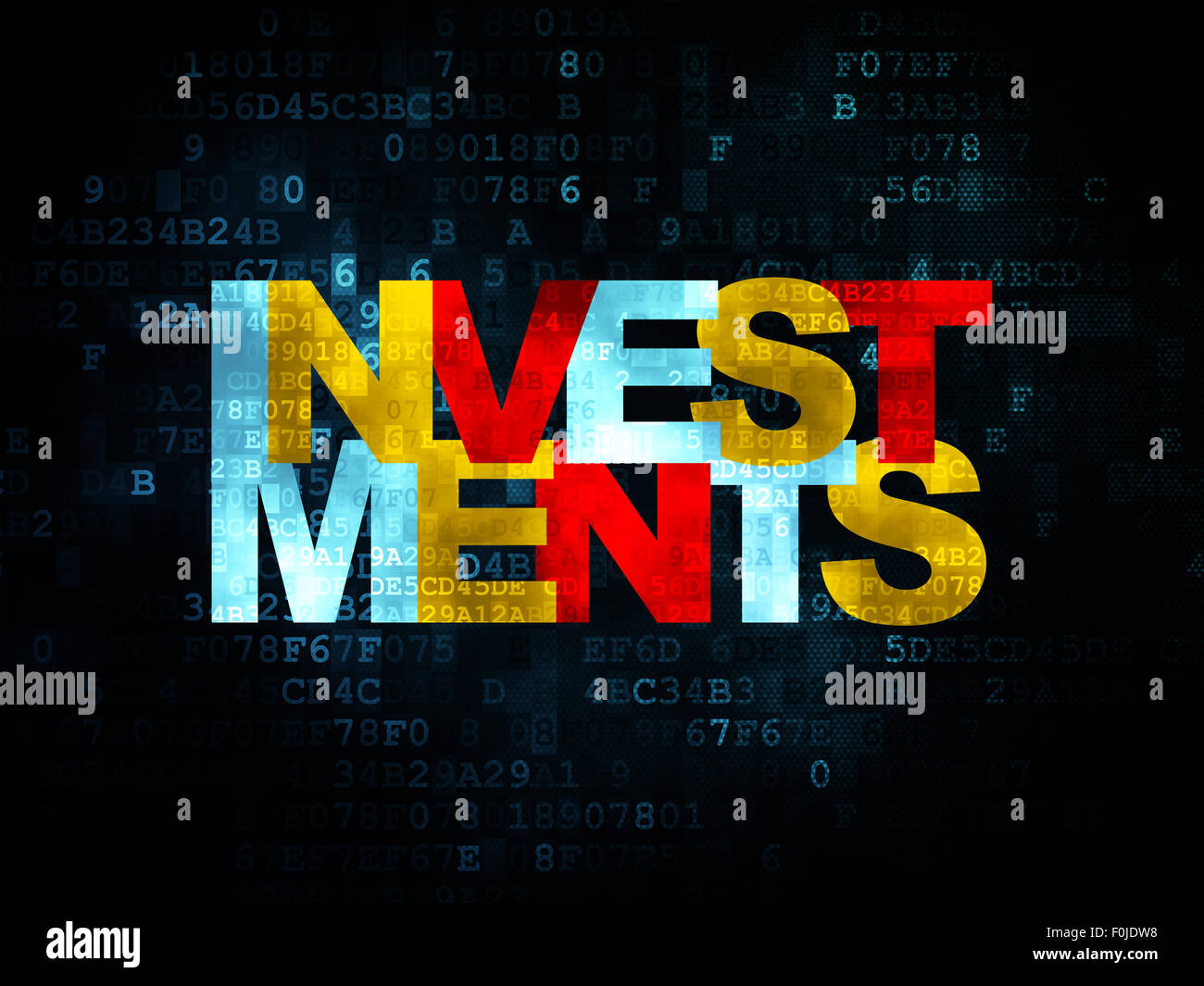 Currency concept: Investments on Digital background Stock Photo - Alamy