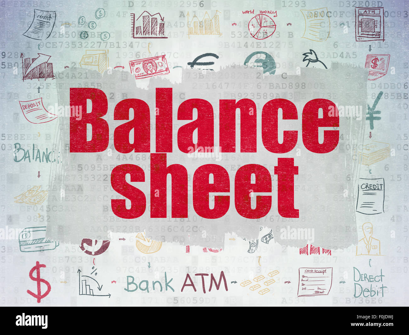 Money concept: Balance Sheet on Digital Paper background Stock Photo ...