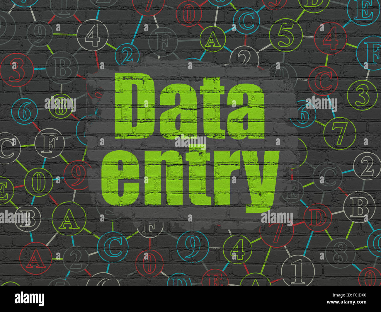 Data concept: Data Entry on wall background Stock Photo - Alamy