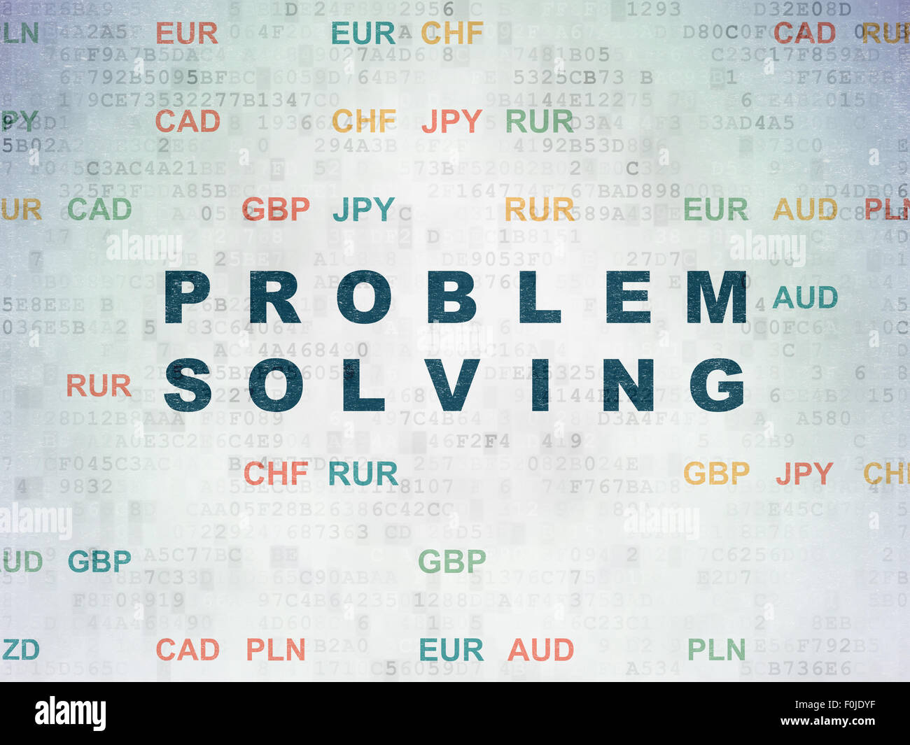 Finance concept: Problem Solving on Digital Paper background Stock ...