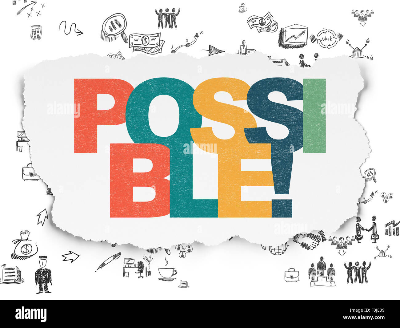 Finance concept: Possible! on Torn Paper background Stock Photo - Alamy