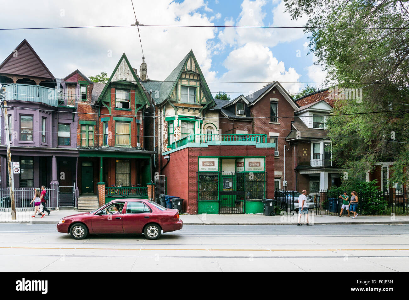 Toronto,Canada-august 1,2015:People walking or traveling to work in the ...