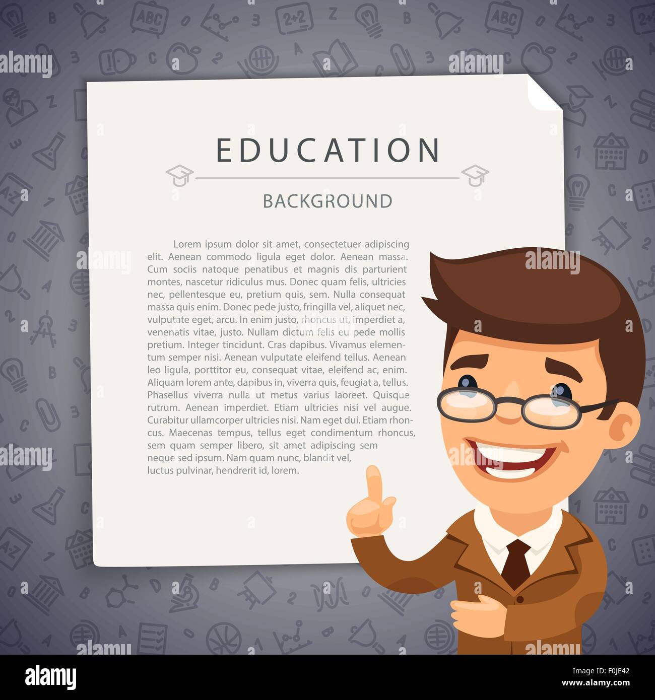 Education Grey Background with Teacher Stock Vector Image & Art - Alamy