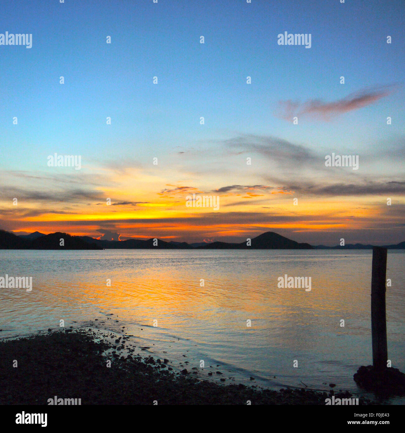 Sunset over Coron, Palawan, Philippines Stock Photo - Alamy