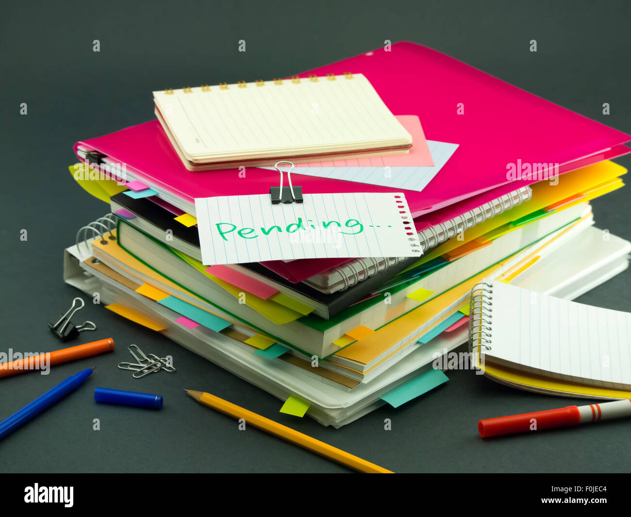 The Pile of Business Documents; Pending Stock Photo - Alamy