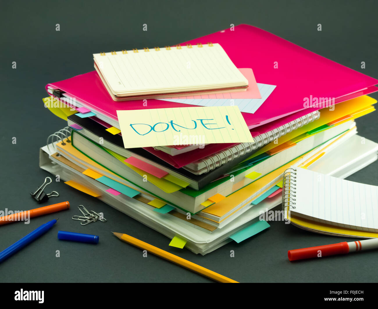 The Pile of Business Documents; Done Stock Photo - Alamy