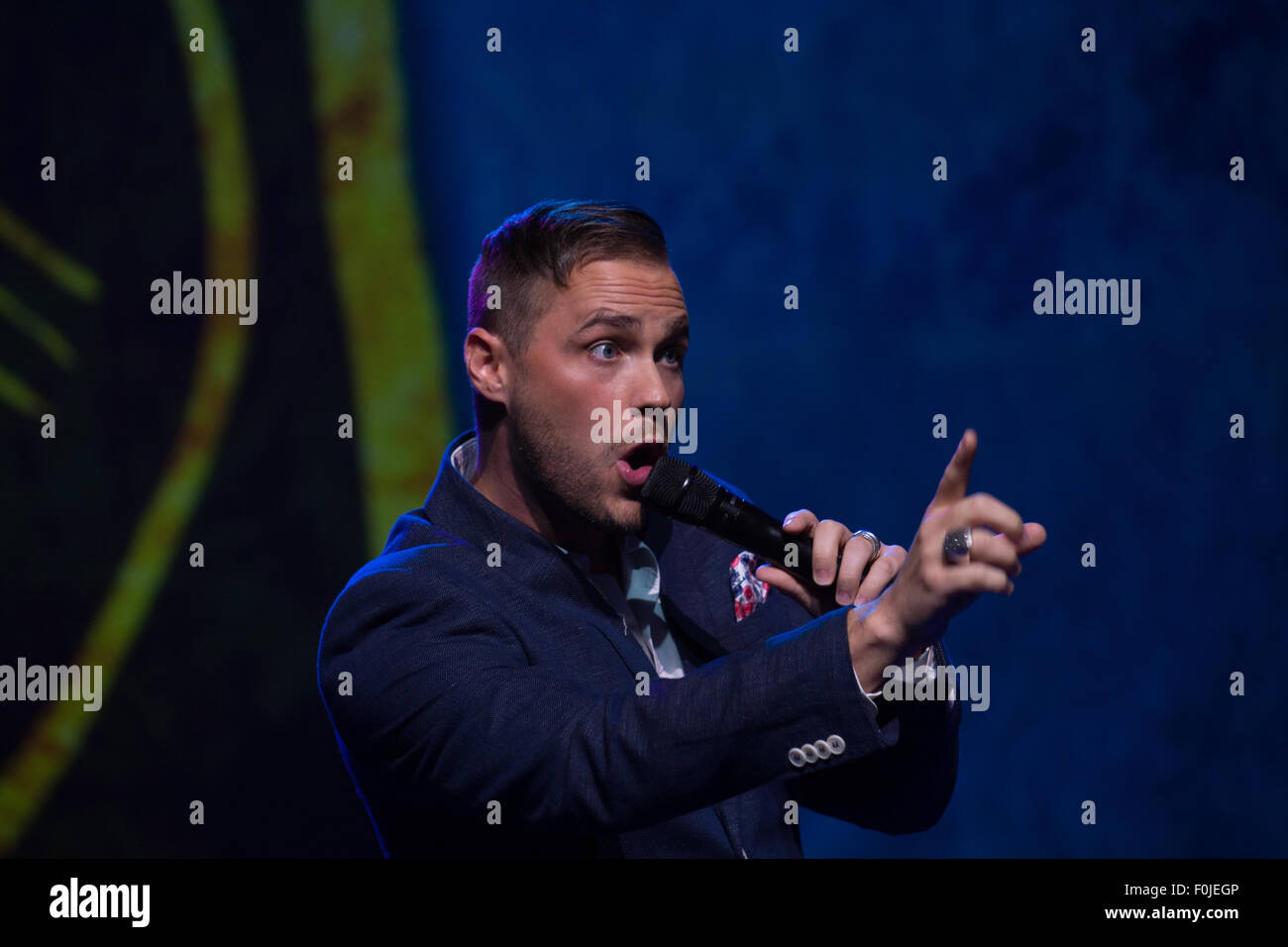 Anaheim, California, USA. 15th Aug, 2015. Joshua Strickland, the ...