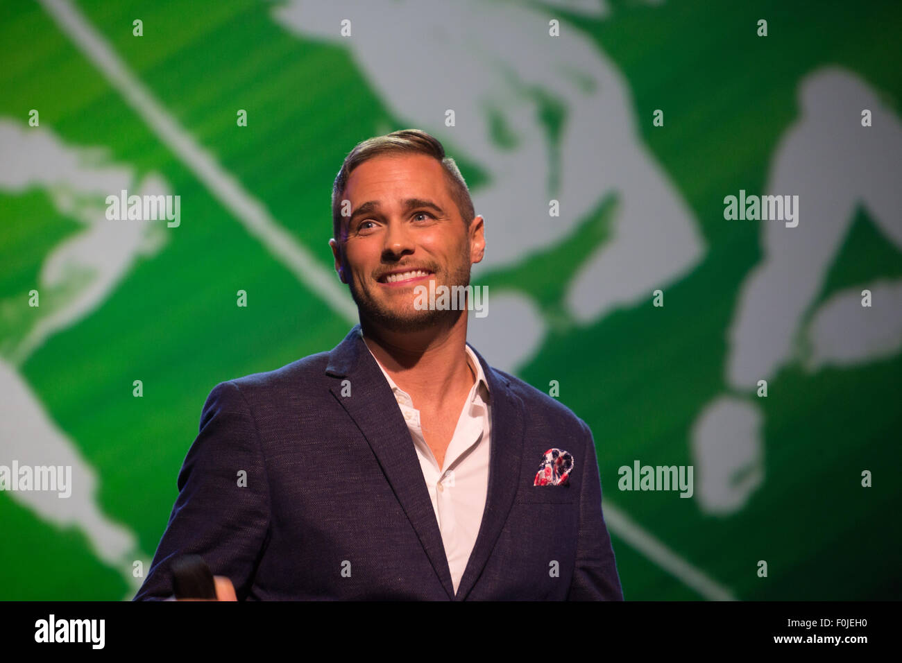 Anaheim, California, USA. 15th Aug, 2015. Joshua Strickland, the ...