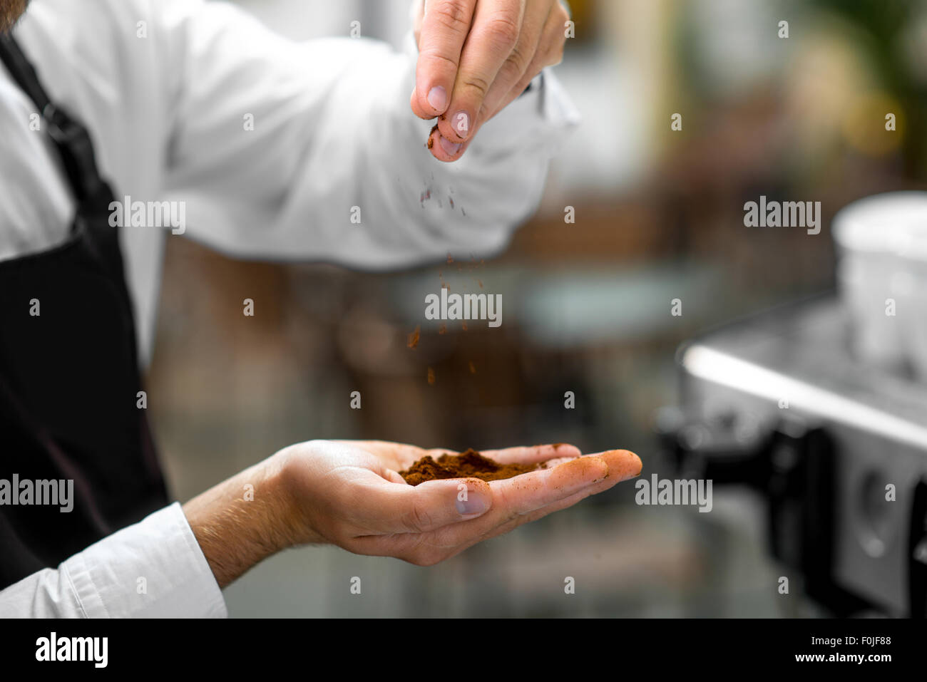 Checking the quality of coffee Stock Photo - Alamy