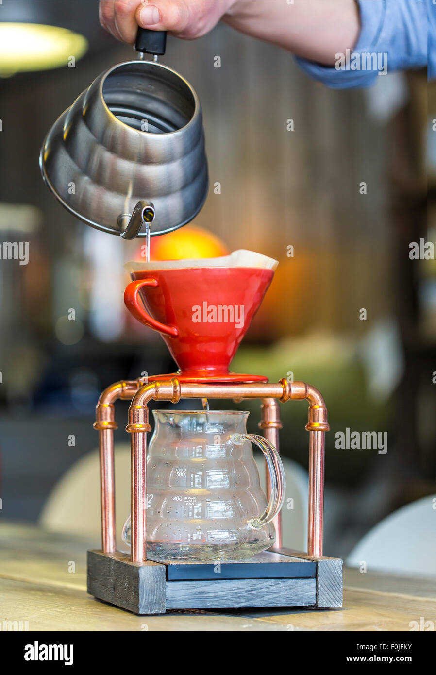 Filter coffee making Stock Photo - Alamy