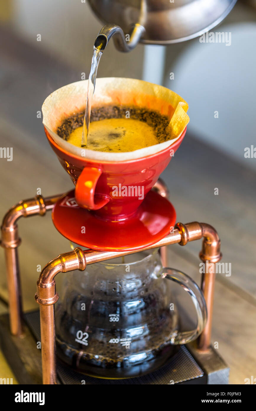 Filter coffee making Stock Photo - Alamy