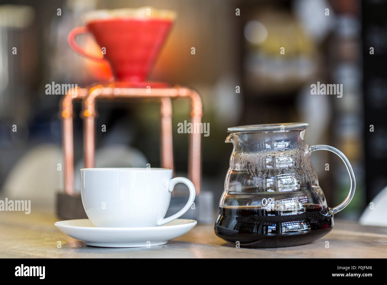 Filter coffee making Stock Photo - Alamy