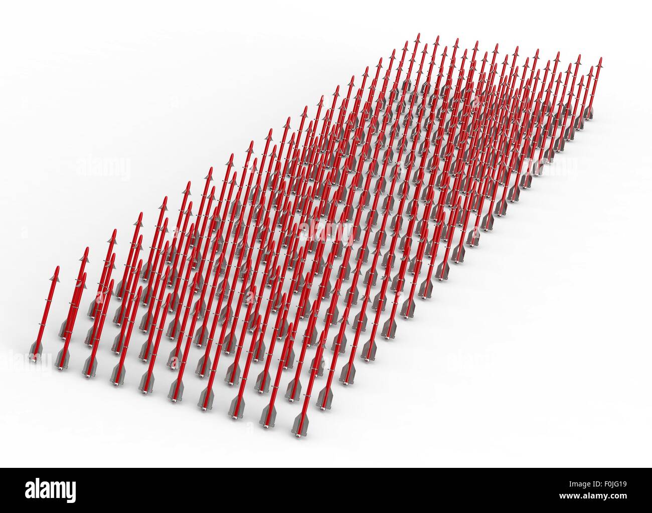 red missile isolated on a white background Stock Photo - Alamy