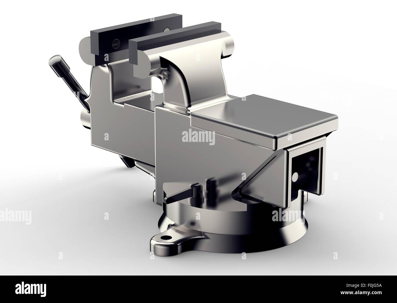 metal gray vice isolated on a white background Stock Photo - Alamy
