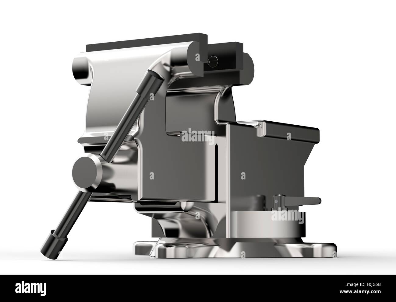 metal gray vice isolated on a white background Stock Photo - Alamy