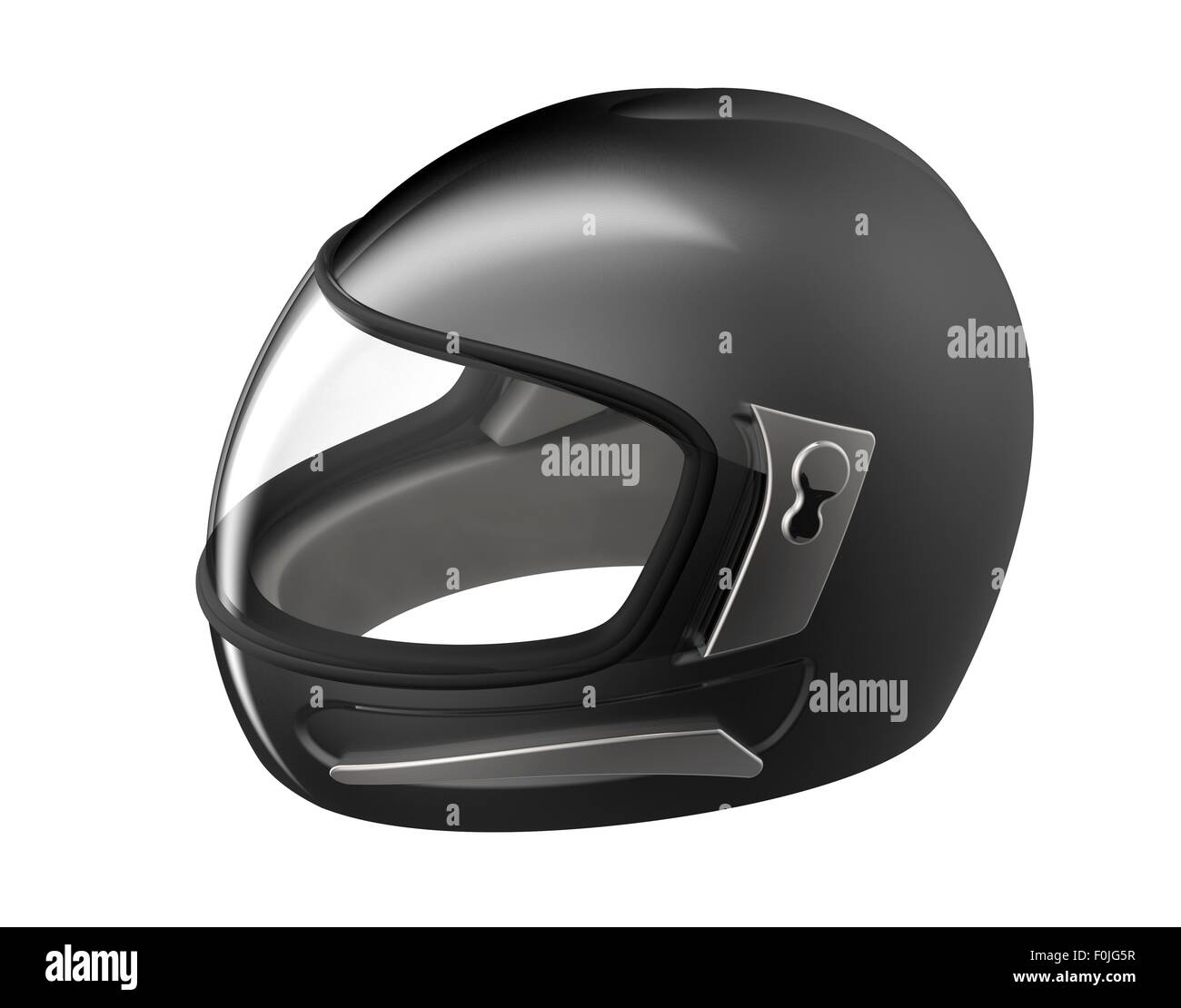 Black motorcycle helmet Cut Out Stock Images & Pictures - Alamy