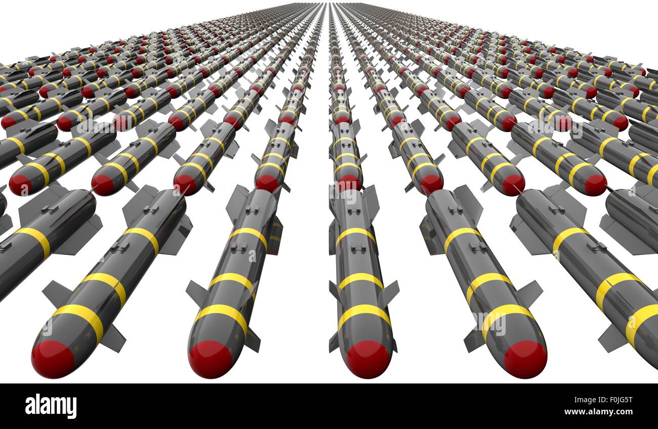 grey and red missile isolated on a background Stock Photo - Alamy