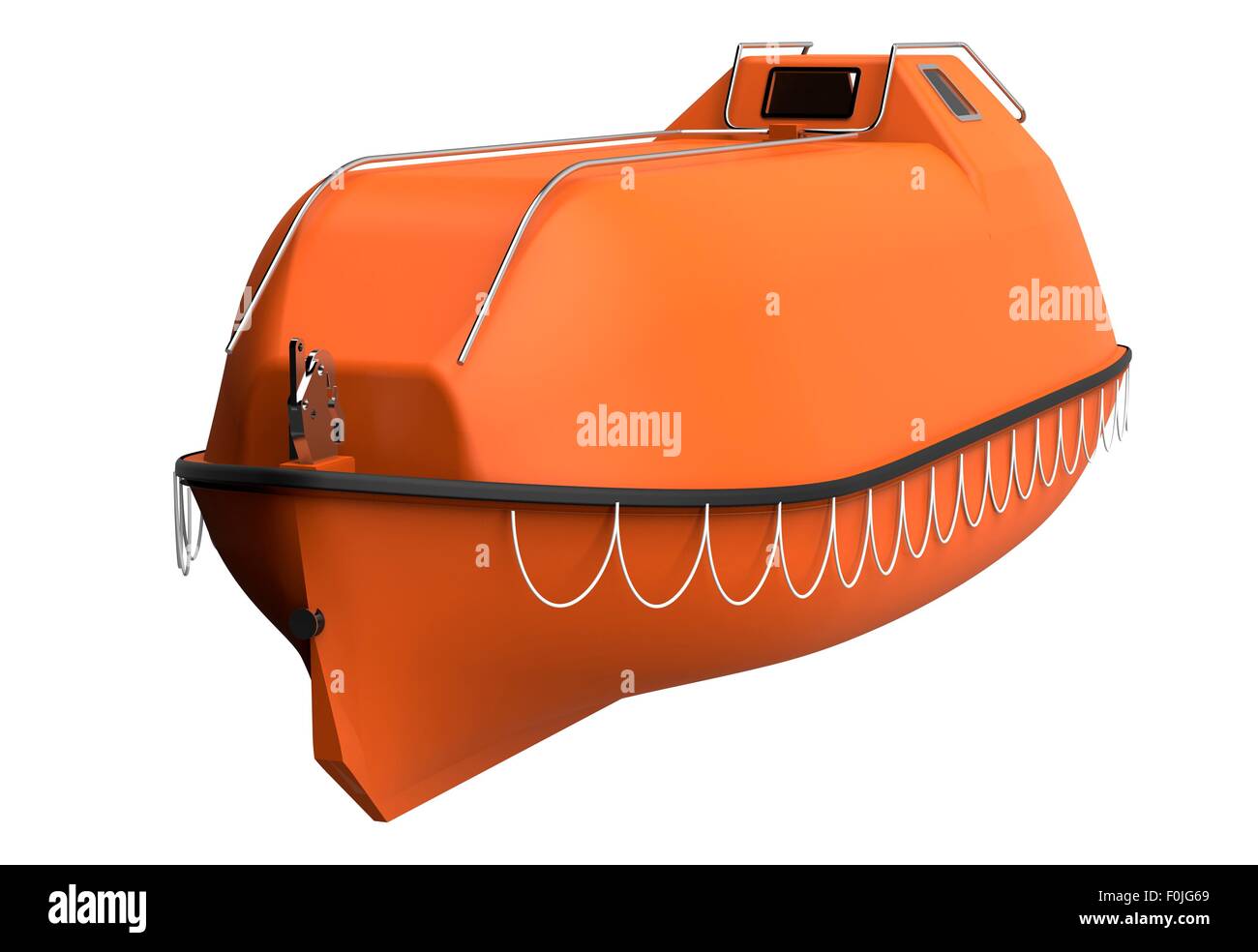 life boat for rescue isolated on white Stock Photo - Alamy