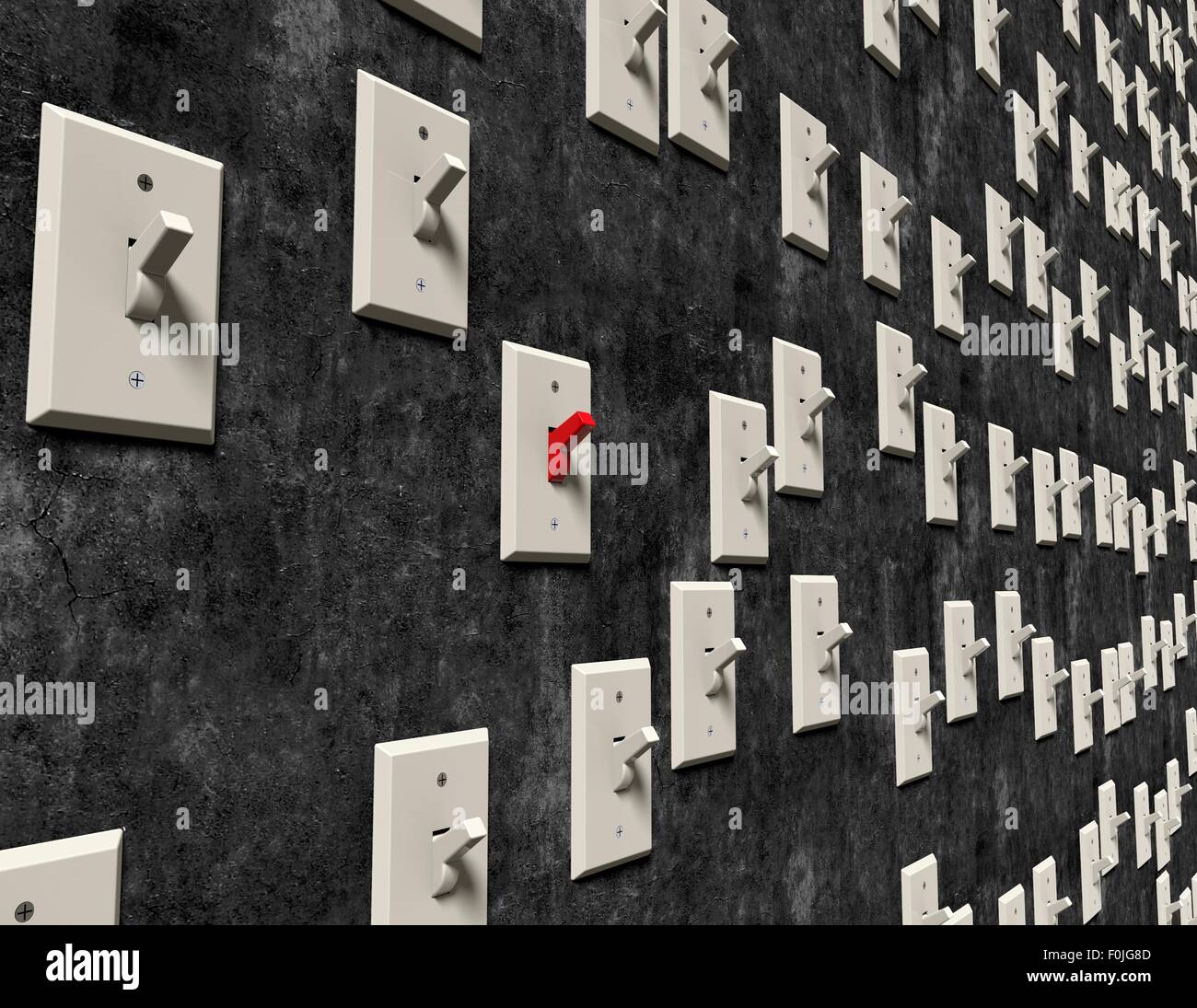 wall of switches symbolic for a computer Stock Photo - Alamy