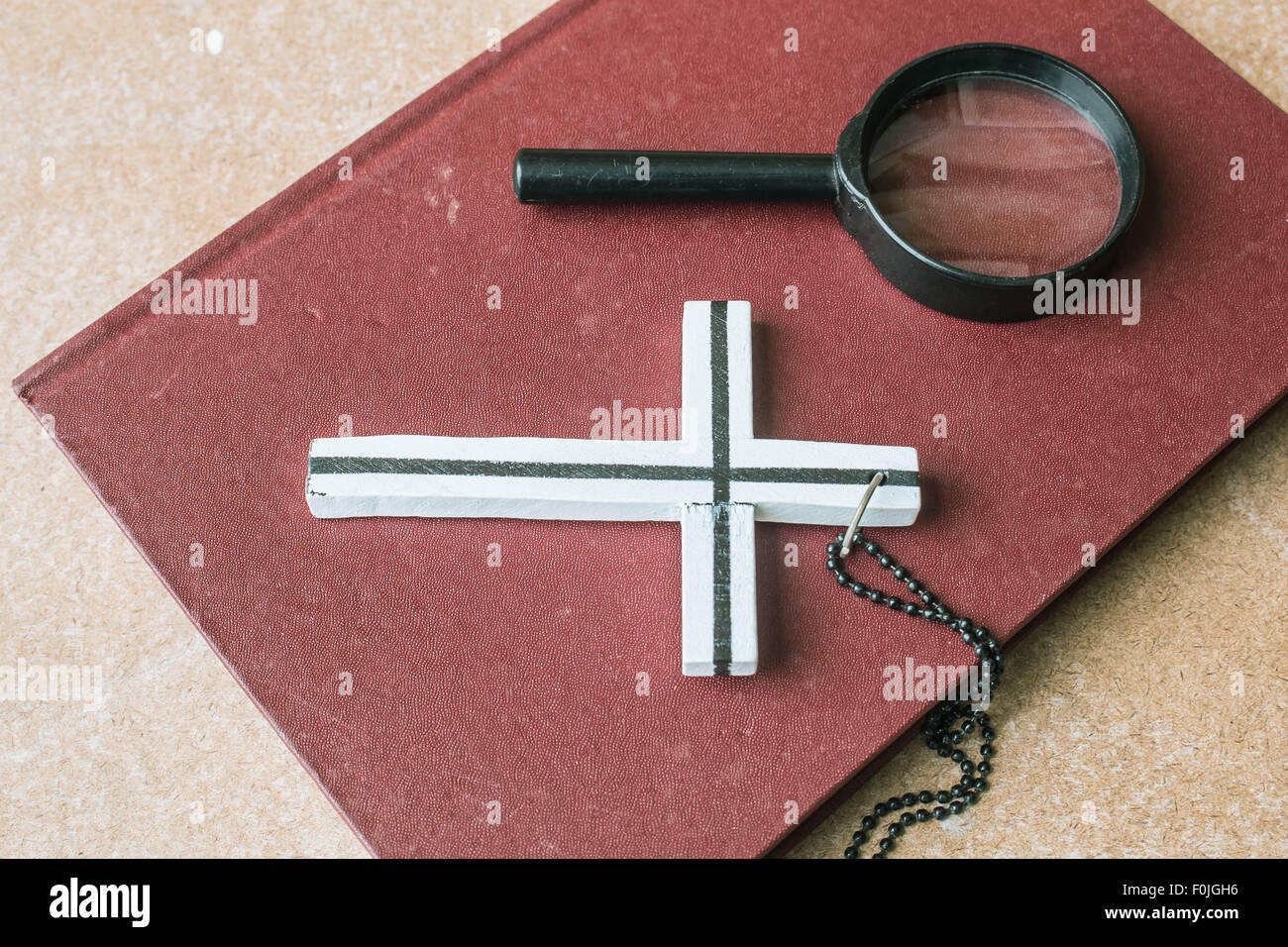 Bible Cross Magnifying Glass Cross High Resolution Stock Photography ...