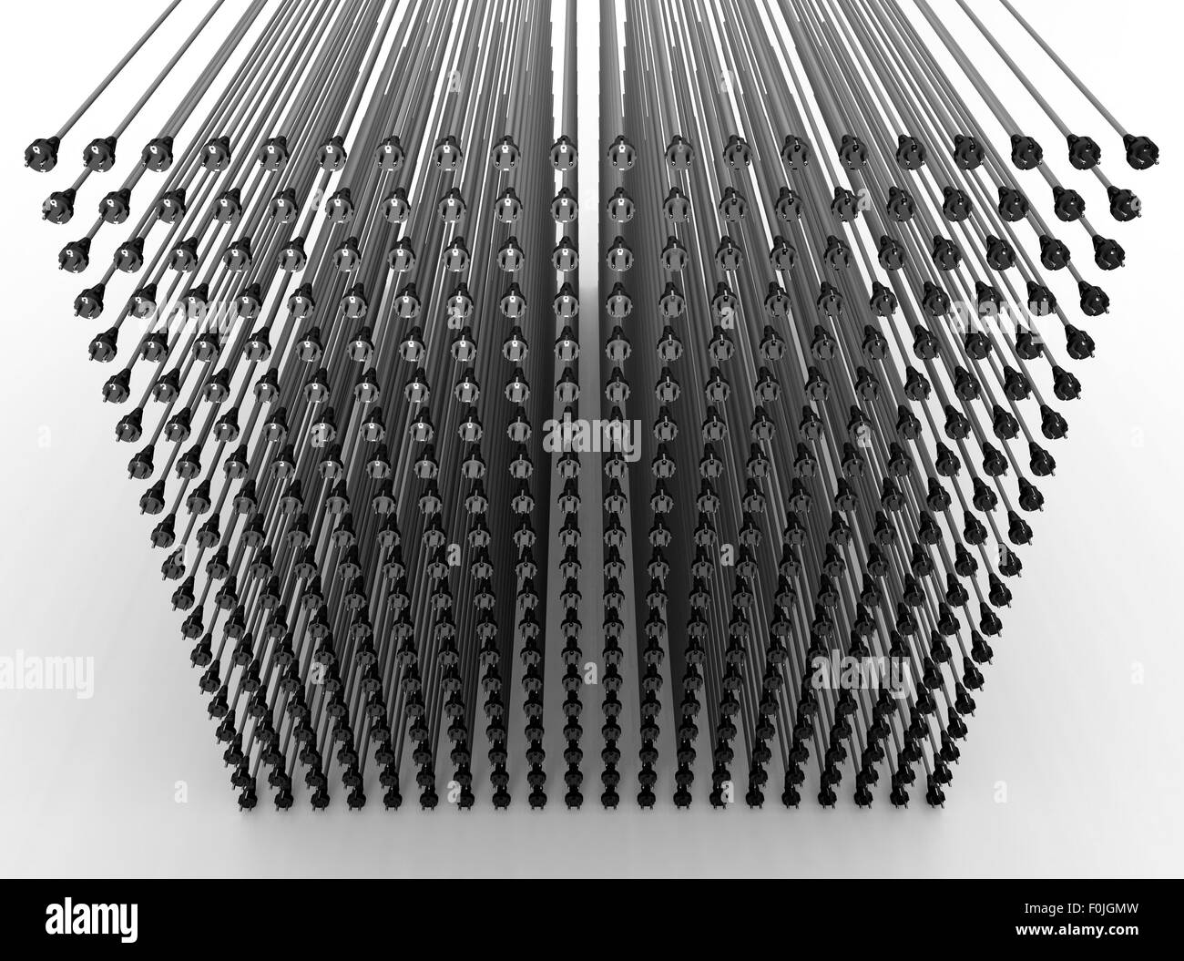 lot of electrical plugs isolated on white background Stock Photo - Alamy