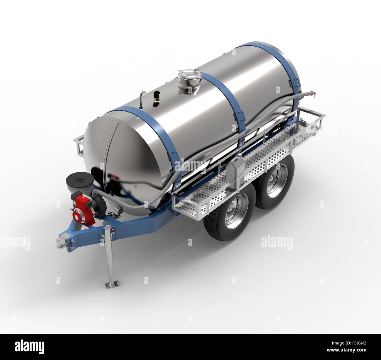 liquide container trailer isolated on a white background Stock Photo ...