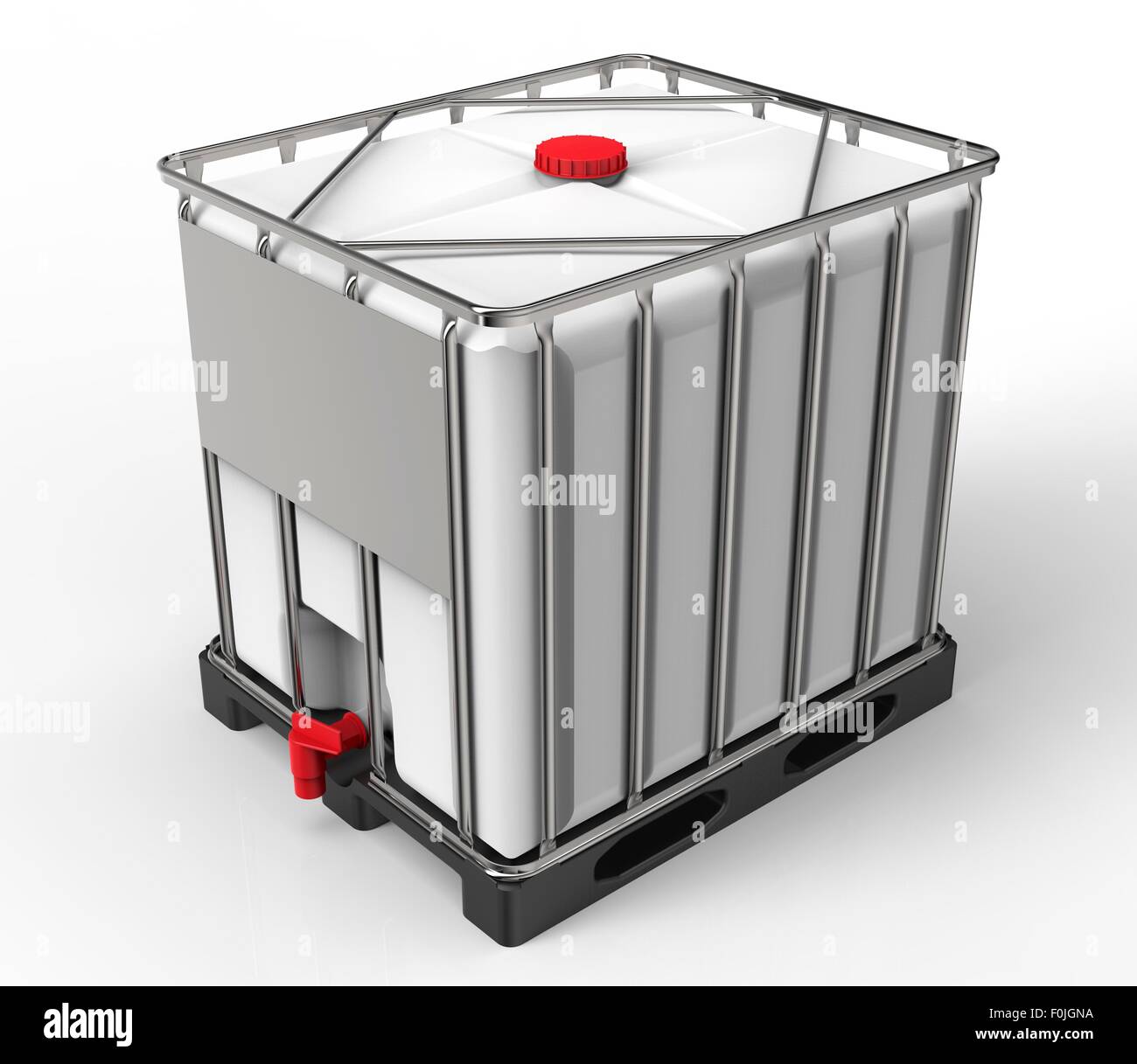 liquide bulk container isolated on a white background Stock Photo - Alamy