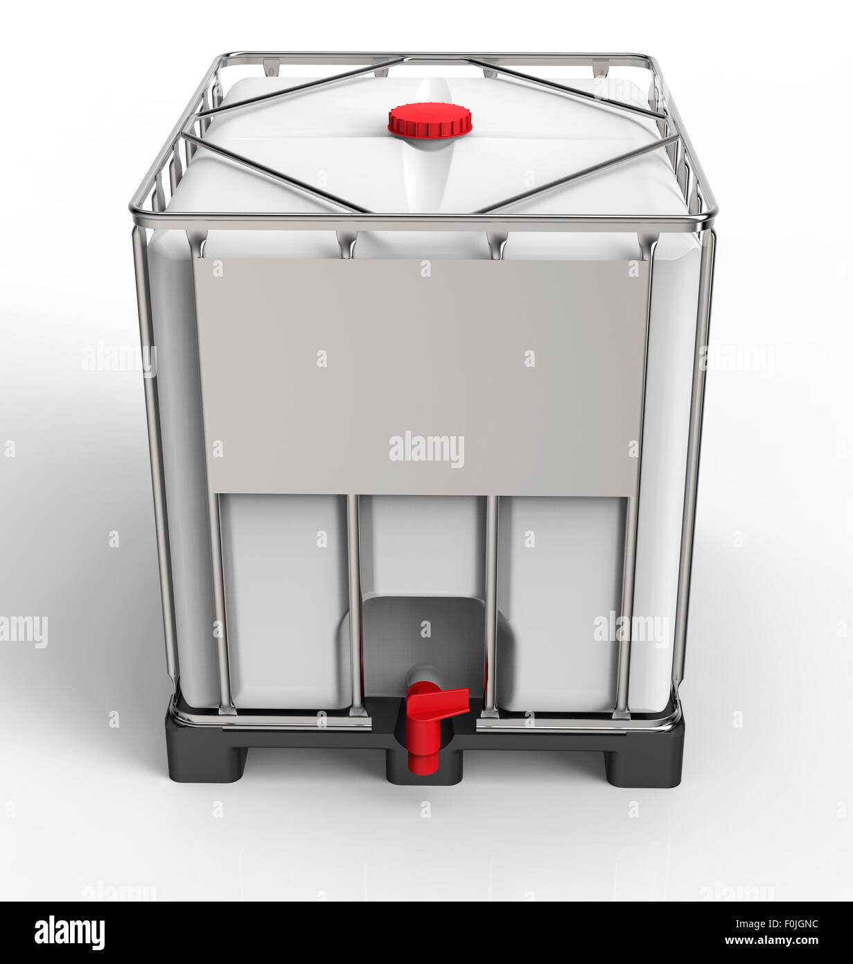 liquide bulk container isolated on a white background Stock Photo - Alamy