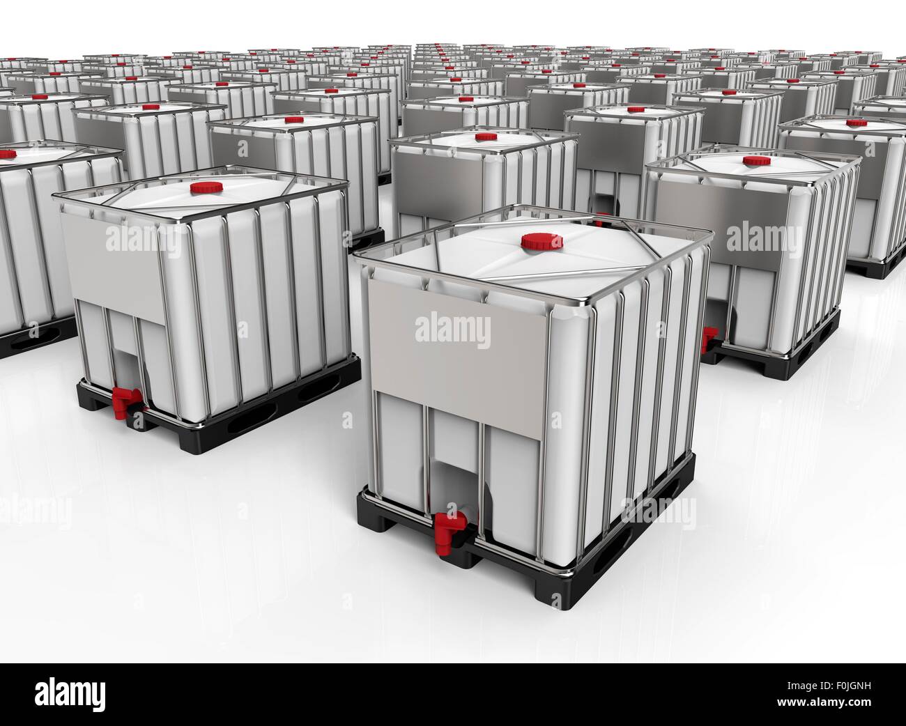 liquide bulk container isolated on a white background Stock Photo - Alamy