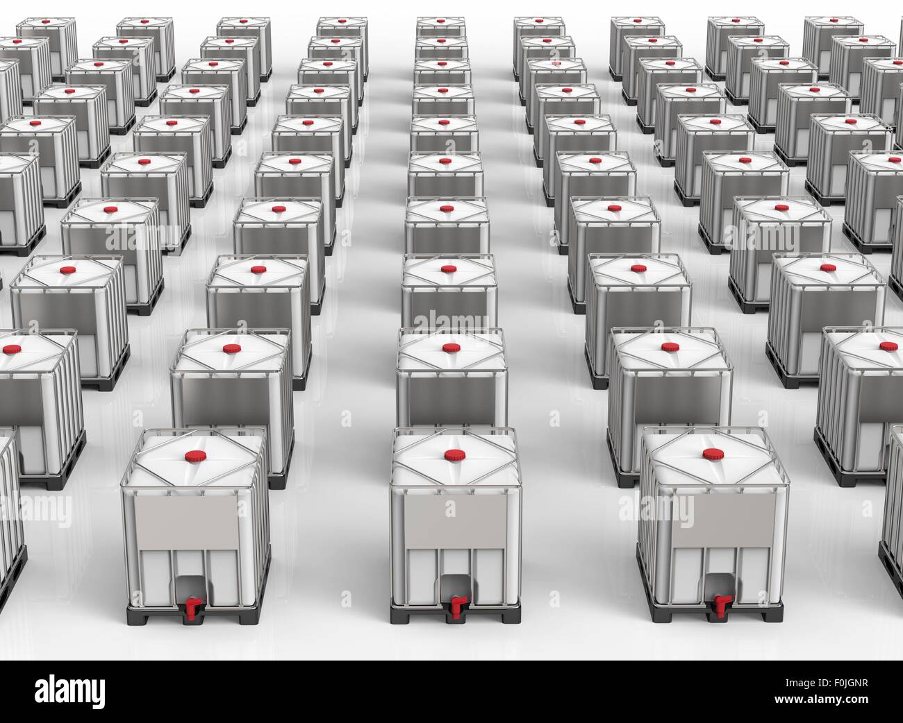 liquide bulk container isolated on a white background Stock Photo - Alamy