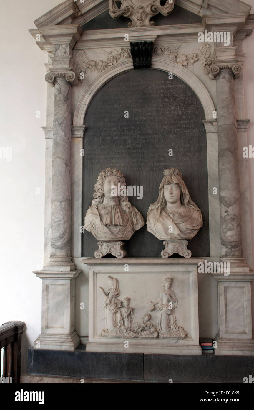 Catesby memorial, St. Mary the Virgin Church, Whiston, Northamptonshire ...