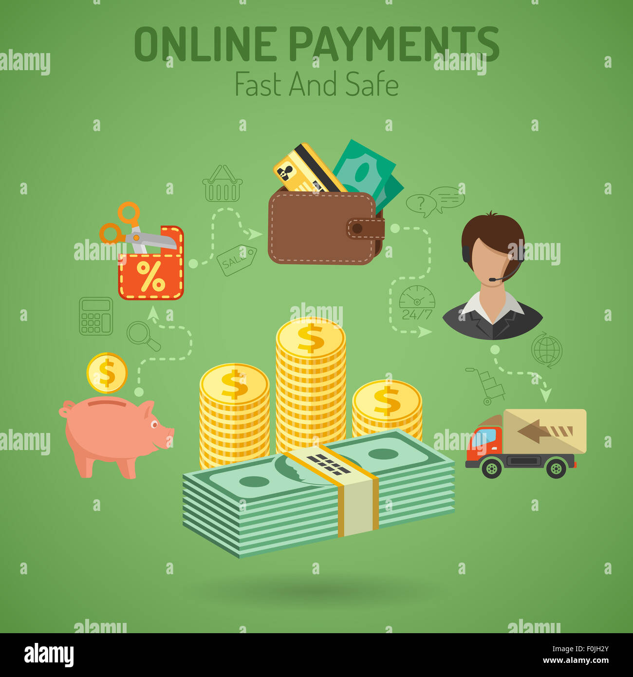 Payments icons hi-res stock photography and images - Alamy