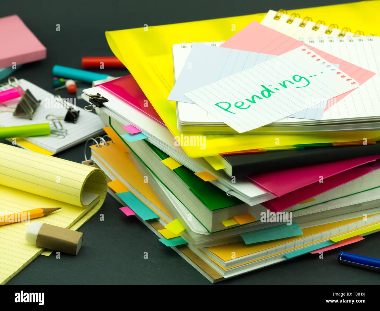 The Pile of Business Documents; Pending Stock Photo - Alamy