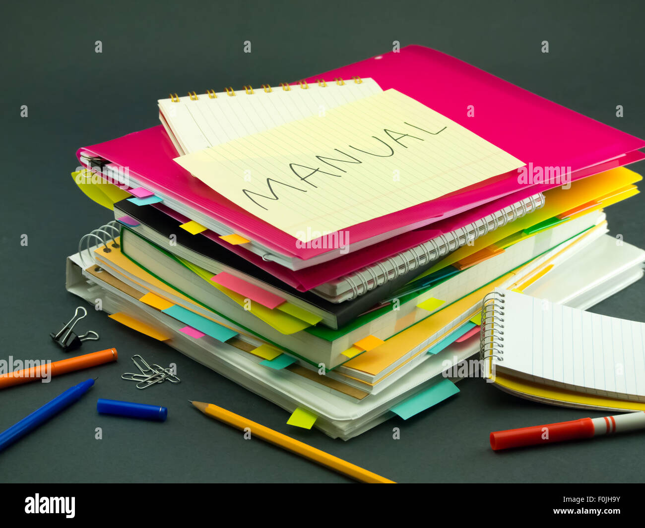 The Pile of Business Documents; Manual Stock Photo - Alamy