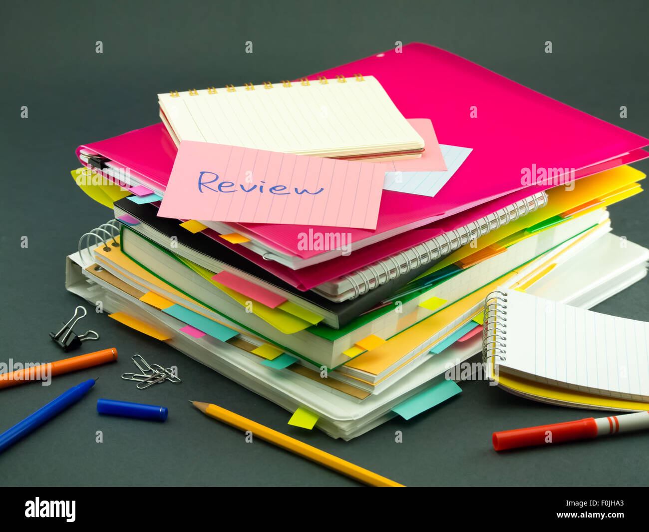 The Pile of Business Documents; Review Stock Photo - Alamy