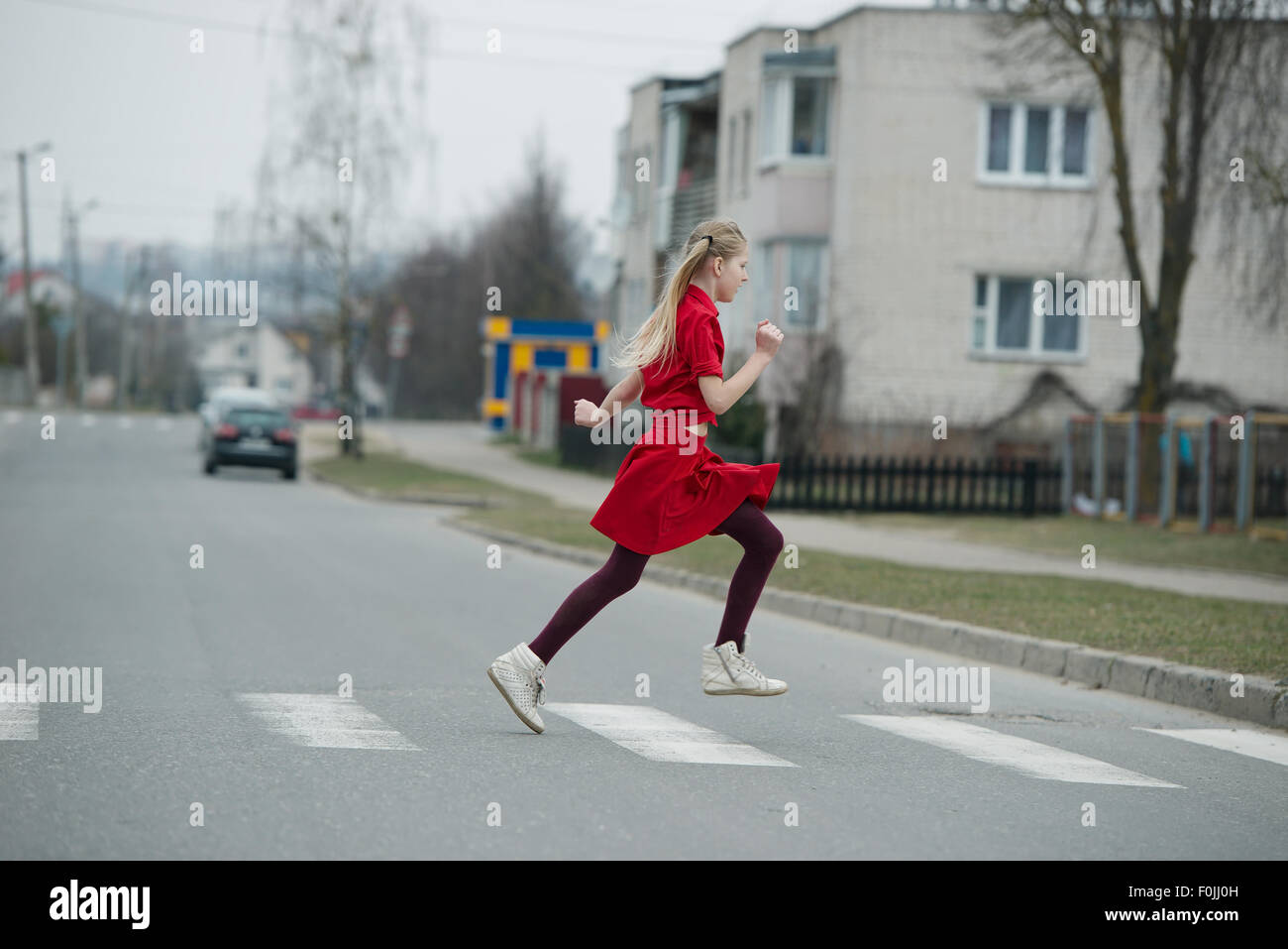 children crossing street on crosswalk Stock Photo - Alamy