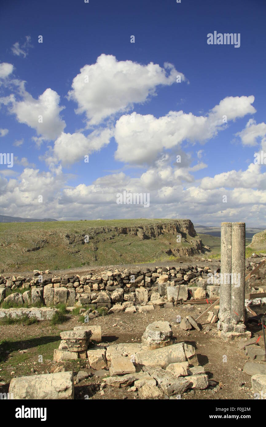 Israel, Lower Galilee, ruins of Arbel ancient Synagogue Stock Photo - Alamy