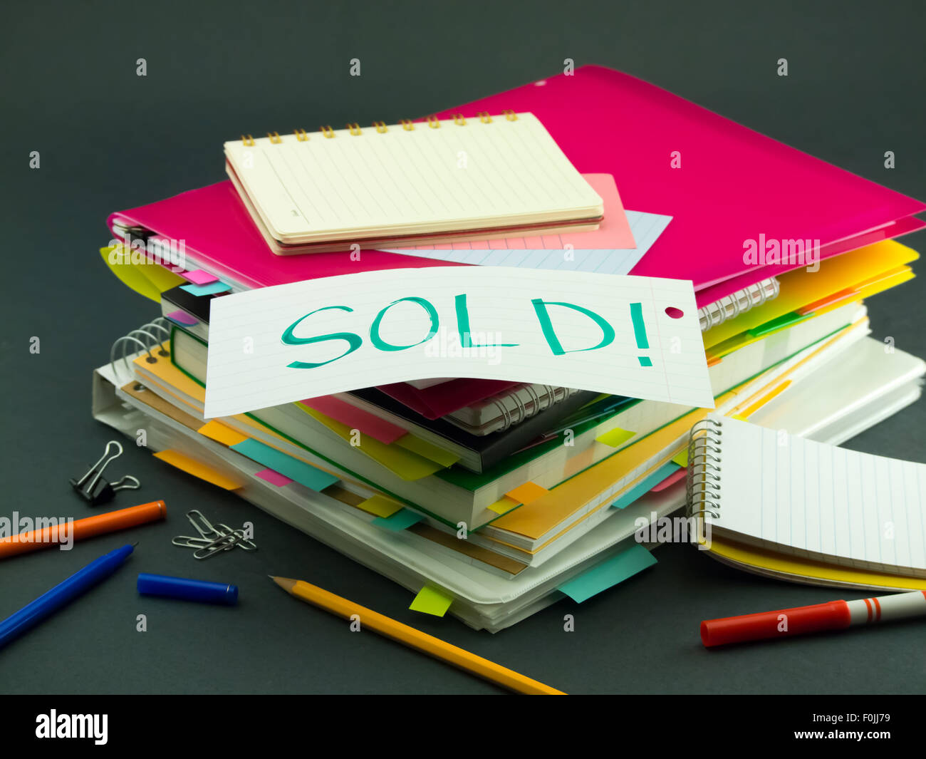 The Pile of Business Documents; Sold Stock Photo - Alamy