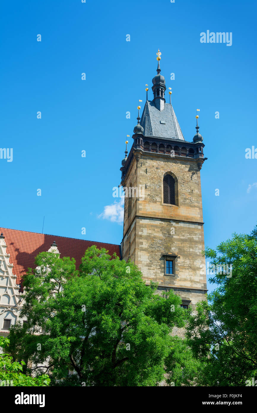 The New Town Hall buildings on Charles Square Prague in the Czech ...