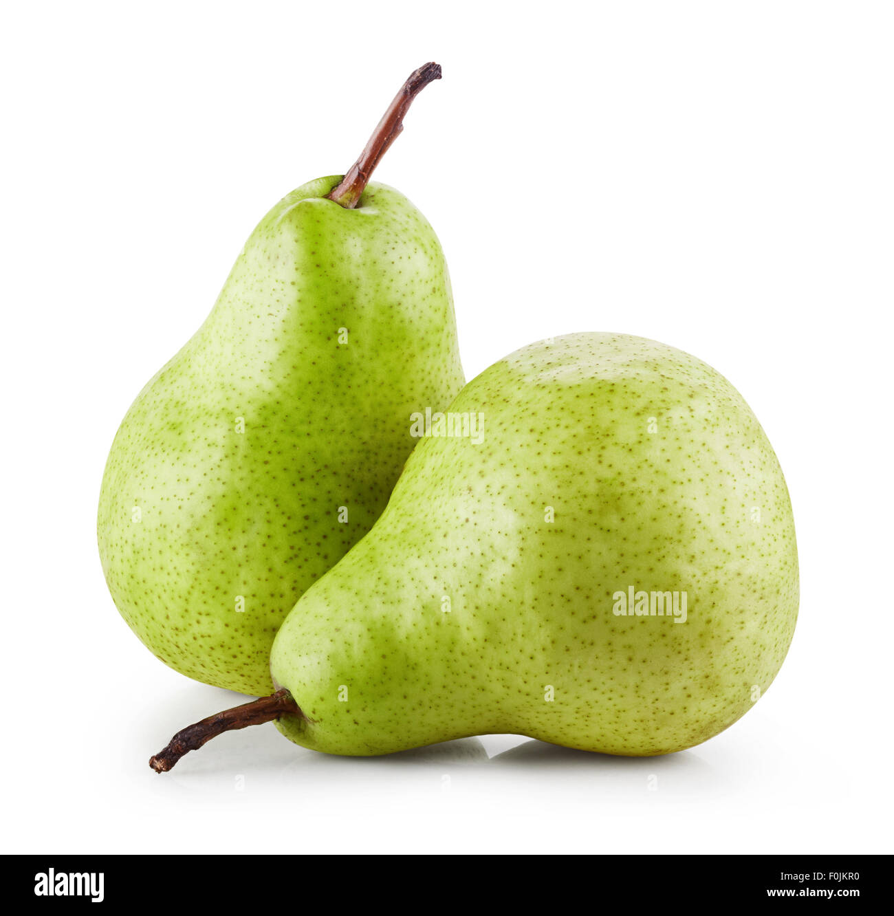 two pears isolated on white background. Clipping Path Stock Photo - Alamy