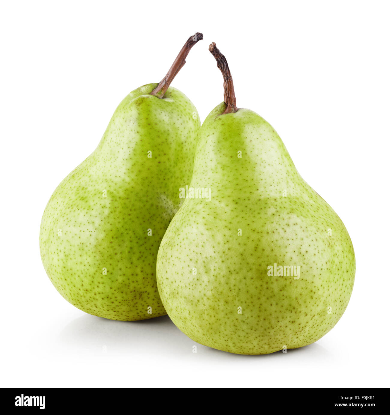 two pears isolated on white background. Clipping Path Stock Photo - Alamy