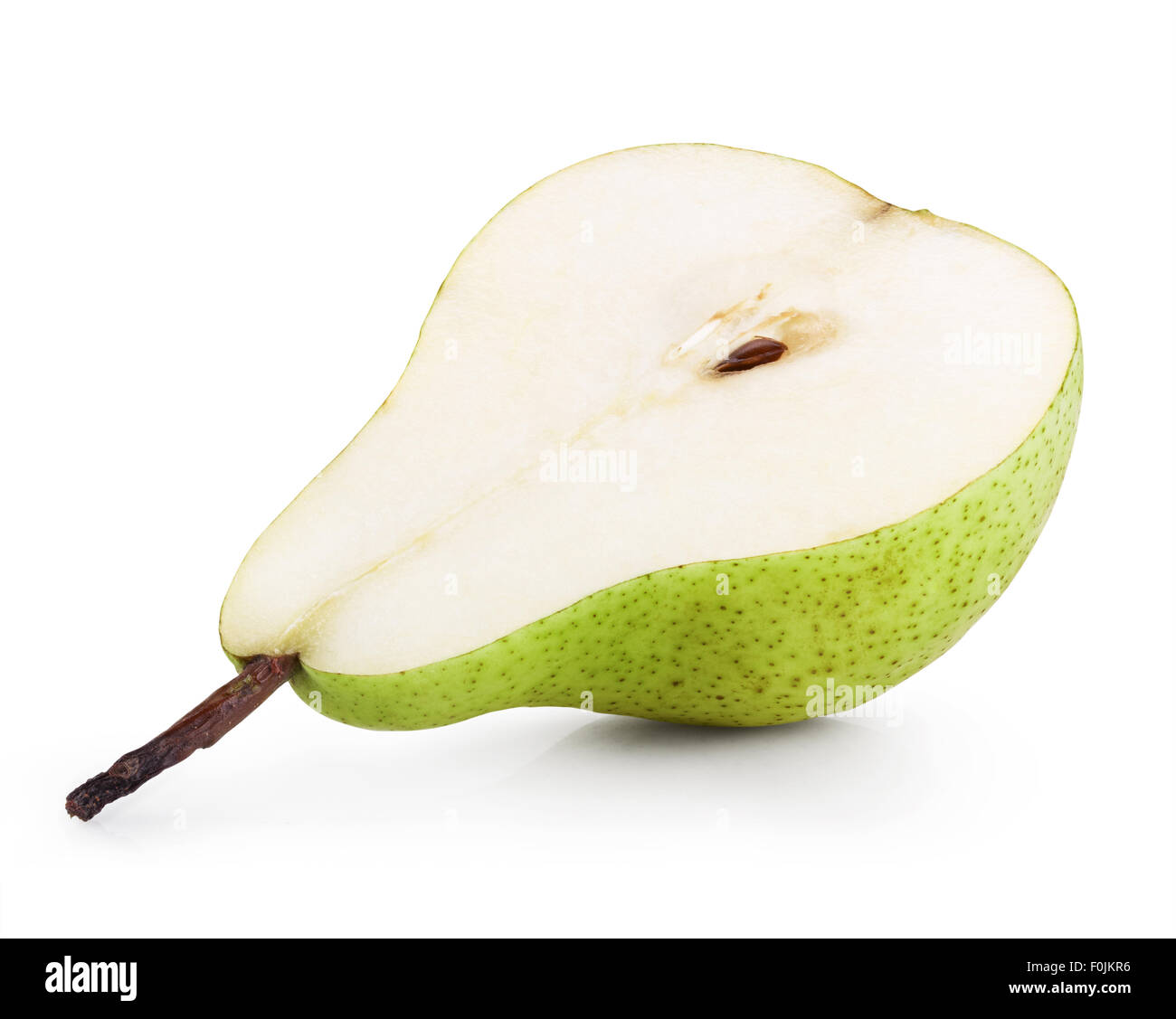 Half of pear isolated on white background. Clipping Path Stock Photo ...