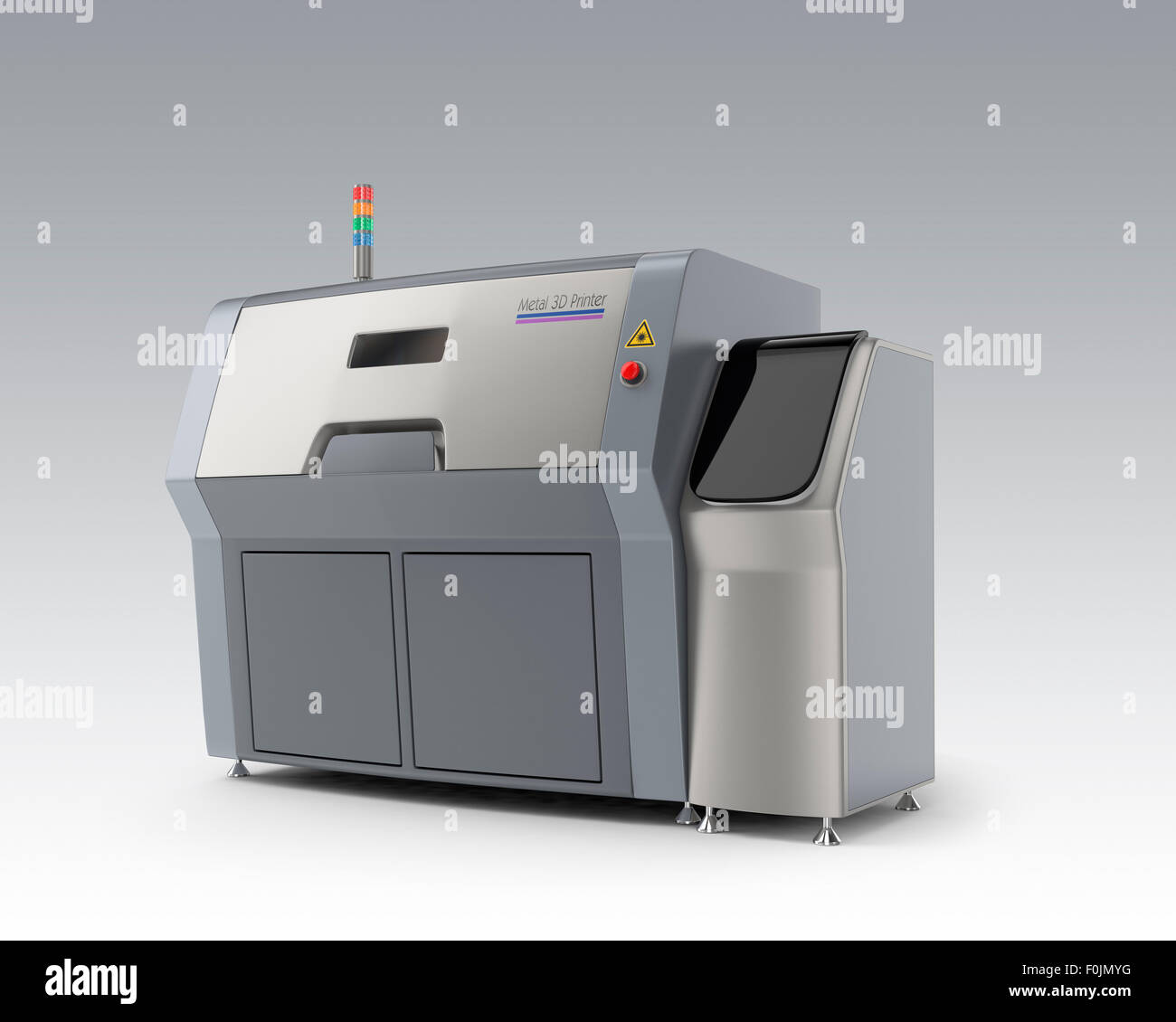 Metal 3D printer isolated on white background. Clipping path available ...