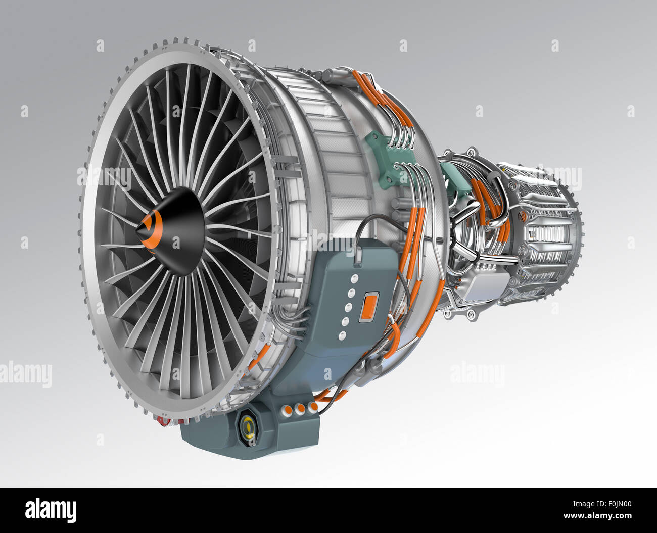 Jet fan engine isolated on white background. Clipping path available ...