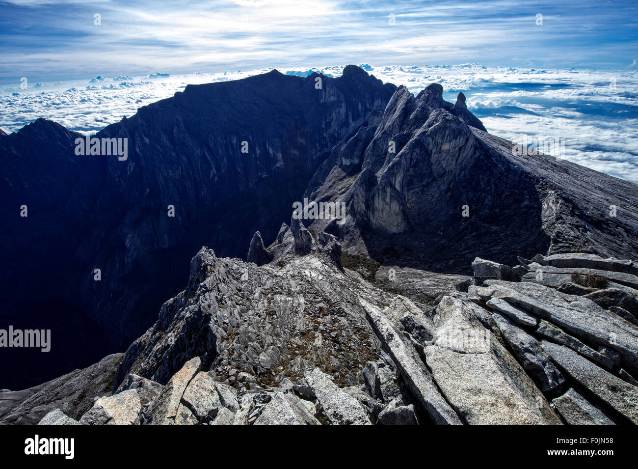 East view of Mount Kinabalu from Lows Peak Stock Photo - Alamy