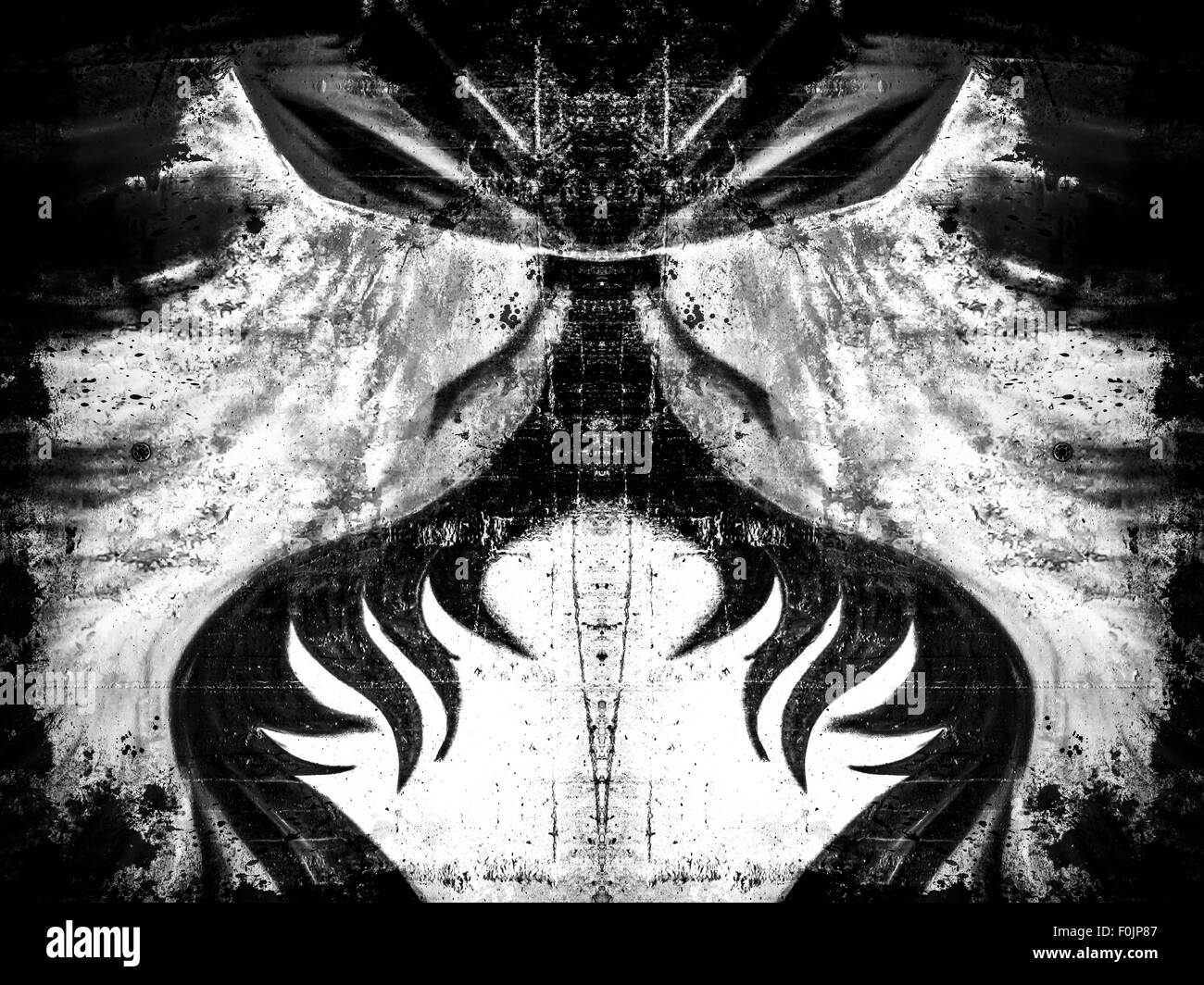 Fire, geometric shapes painted on an old concrete wall Stock Photo - Alamy